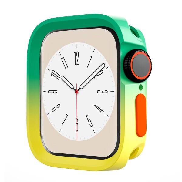 MTRRISE Apple Watch ケース 40mm41mm 対応 落下 衝撃 吸収 簡易着脱 シンプル スリム 軽量 保護カバー アップルウォッチケース シン (40mm41mm, 緑/黄)商品コード：66079710239サイズ：4...