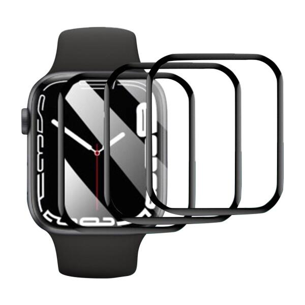UIUIKA Apple Watch 保護フィルム Series SE2/SE/6/5/4 44mm 対応 PET複合材 アップルウォッチ 保護フィルム 3D曲面保護フィルム 高透過率液晶保護 キズ防止 防塵 ピクセルウォッチ 保護フィルム...