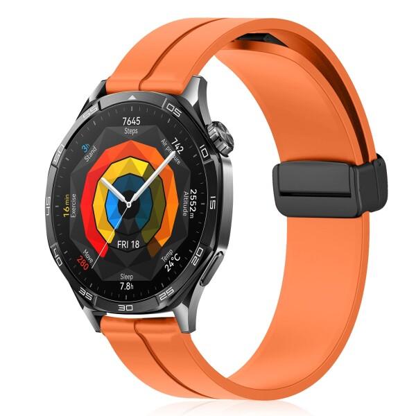 (RicYeel) 22mm 磁気付き シリコンバンド Huawei Watch GT 6/6 Pro/5 Pro/GT 5/4/3/2/1 (46mm) 対応 交換ベルト マグネット付き 装着簡単 柔らかい ストラップ スポーツ 替えベル...