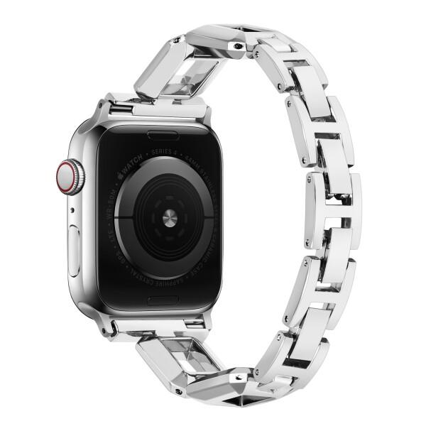 (HANDODO) Apple Watch バンド ステンレス レディース アップルウォッチ バンド 42mm 44mm 45mm Apple ウォッチ バンドチェーン お洒落 細い 交換ベルトApple Ultra/Ultra 2/iWa...
