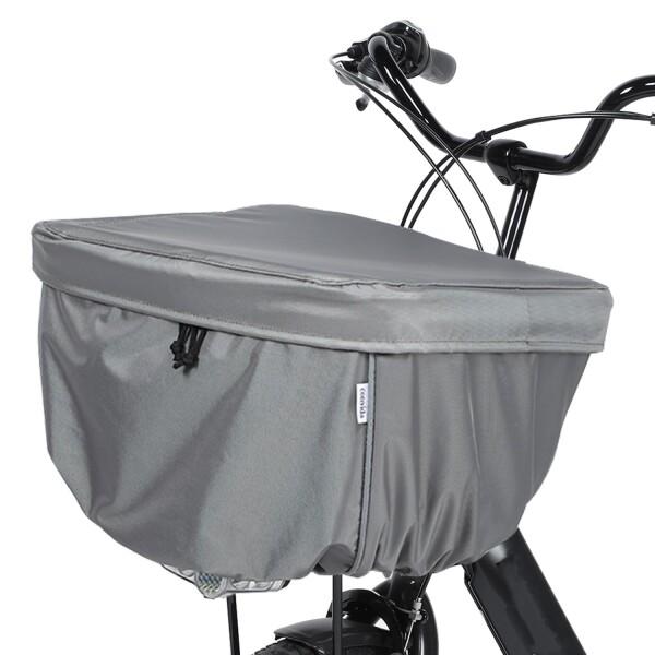 Convida 自転車 カゴカバー 前 防水 2段式 厚手 600Dナイロン 反射帯付き 撥水加工 ファスナー両開き 雨よけ 電動アシスト車対応 (11757-オリーブグレイ)商品コード：66079711160型番：11757-オリーブグレ...