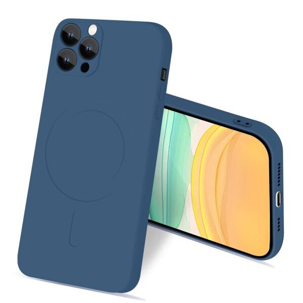 bjnosdv に適合する iPhone11ProMax 用 ケース MagSafe対応 ワイヤレス充電対応 シリコン 耐衝撃 アイフォン11ProMax カバー 液体シリコーン スマホケース マット質感 柔軟 ストラップホール付き 指紋防...