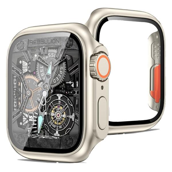 BUITFOU Apple Watch カバー Series SE3/SE2/SE/6/5/4 44mm 対応 アップルウォッチ用 ケース と互換性があり 数秒で Ultra Apple Watch ケース対応 全面保護 超薄型 装着簡単 ...