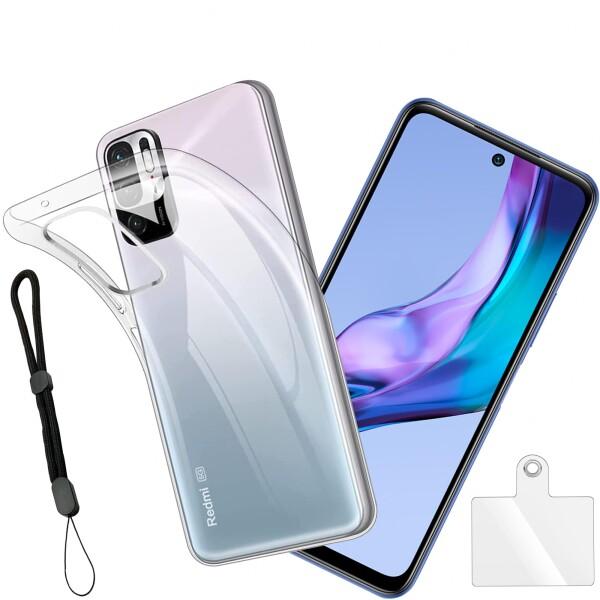 houge  For Xiaomi Redmi Note 10T A101XM 用の ケース カバー クリア ソフト バンパー シェル スマホケース For Redmi Note 10 JE XIG02 用の 保護ケース ソフトカバー背面 ...