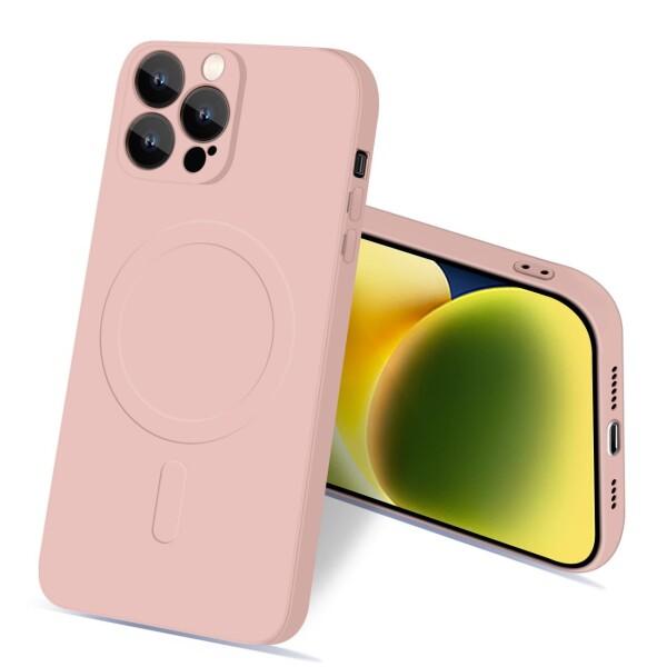 bjnosdv に適合する iPhone13ProMax 用 ケース MagSafe対応 ワイヤレス充電対応 シリコン 耐衝撃 アイフォン13ProMax カバー 液体シリコーン スマホケース マット質感 柔軟 ストラップホール付き 指紋防...