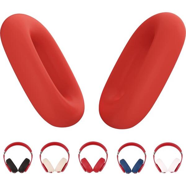 For Studio3 用 イヤーパッド カバー ケース  Studio3 用 ヘッドホンイヤークッション保護カバー 柔らかいシリコン製 オーディオ影響されず 防塵 防汗 キズ防止 劣化防止 水洗い可能 1ペア (レッド)商品コード：660...