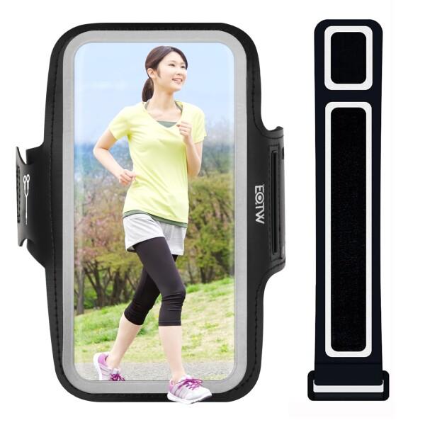 EOTW ランニングアームバンド ランニング スマホケース スマホ アームバンド スマホバンド 顔認証対応 タッチ操作 調節可能 防水 防汗 軽量 小物収納 夜間反射 男女兼用 iPhone 15/14/13/12/11 Pro Max/m...