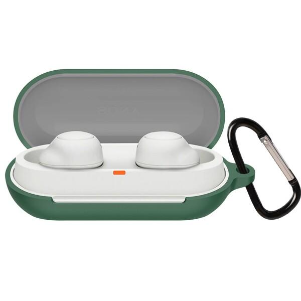 UIUIKA For SONY WF-C700N ケース ソニー WF-C700N 保護カバー 柔らかい シリコン製 ソニー WF-C700N ケース 落下防止 キズ防止 耐衝撃 防塵 軽量 装着充電可能 カラビナ付き 紛失防止(グリーン)...