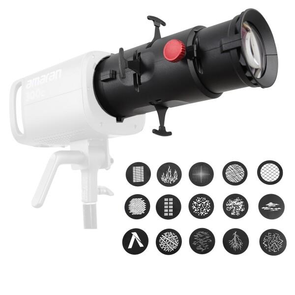Aputure Amaran Spotlight SE Bowensマウント投影レンズ 投影レンズモディファイア 創造式照明調整15 M-Sized Gobo様式 Amaran 150c/300c/200X などに適用 (Spotlight...