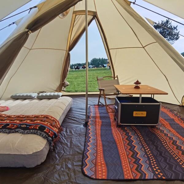 Floralies レジャーシート 厚手 大判 アウトドア 大きめ 防水 断熱 軽い 洗える おしゃれ 厚底 中綿入り コンパクト 折りたたみ アウトドア用 (ペルシャ・ブラック, 100*150cm)商品コード：66079714976型番...