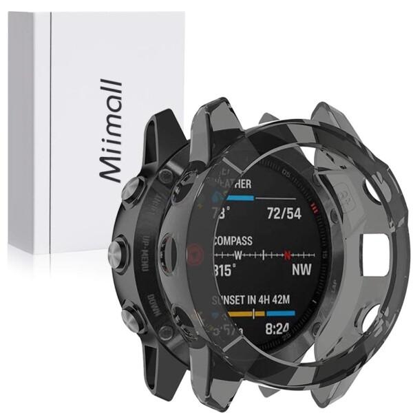 Miimall Garmin(ガーミン) Fenix 6X/6X Pro/Fenix 6X Sapphire 専用ケース Garmin Fenix 6X カバー ソフト TPU材質 ぴったり対応 擦り傷防止 軽量 防衝撃 Fenix 6X ...