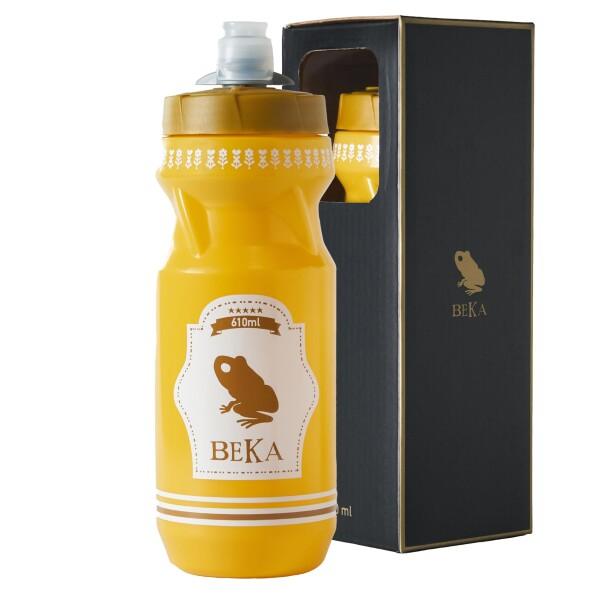 BEKA ドリンク ボトル 610ml ロードバイク ロード バイク マウンテン MTB 自転車 おしゃれ デザイン 水 ウォーターボトル 容量 円周 23cm MTB レース サイクリング 給水 通勤 ランニング 飲みやすい カラー イエ...