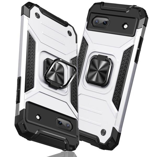 TMUJWS Google Pixel 6A 用のケース リング 衝撃吸収 耐衝撃 TPU+PCバンパー 二重構造 米軍MIL規格 全面保護 車載ホルダー対応 擦り傷防止 滑り止め 軽量 薄型 グーグル ピクセル 6a 用のカバー 6.1イ...