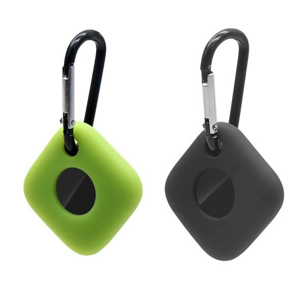 Doweiss(ダウエイス) タイルメイト2022用シリコンケース プレミアムソフトスキンラバー保護ケースカバー 傷防止 軽量 クリップキーホルダー付き (ブラック+グリーン夜光)商品コード：66079716256カラー：ブラック + グリ...