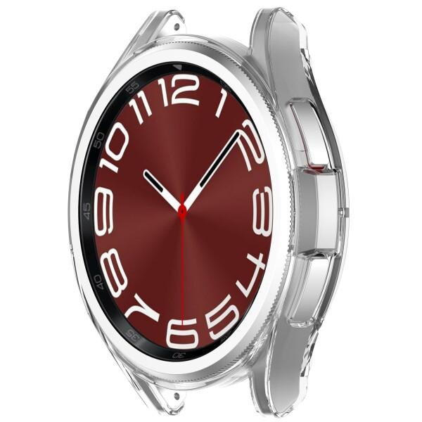 ［RuenTech］適用 Samsung Galaxy Watch6 Classic 用 カバー バンベクパンチングソフトケースTPU素材カバー耐衝撃性シンプルスリム型1個 (43MM, 透明だ)商品コード：66079716401サイズ：4...