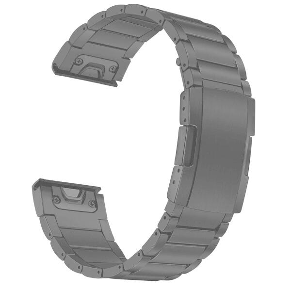 Quickfit 22mm チタン製ベルトに適合ガーミン Garmin Approach S62/ Fenix 8 47mm / Fenix 6 / Fenix 5 / Fenix 7 / epix Pro 47mm用, トリプルシートベル...
