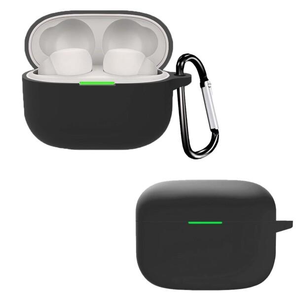 AIYYXX Linkbuds s ケース 対応 sony linkbuds s wf-ls900n 液状シリコン ケース 全面保護カバー キズ防止 耐衝撃 装着充電可能 防水 防塵 紛失防止 カラビナ付き (ブラック)商品コード：6607...