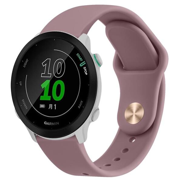 コンパチブル Garmin ForeAthlete 55 / ForeAthlete 245/245M / ForeAthlete 645/645M用バンド ベルト,20mm 柔らかい シリコンバンド 調節可能 (スモークバイオレット)商品...