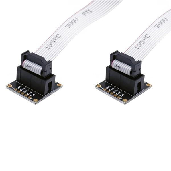 Treedix 2PCS JTAG 開発ボード IDC ケーブル 変換アダプタ ブレイクアウトボード 変換基板 2x5 10ピン 2.54mm 両端コネクタ IDCリボンケーブル付き J-Link用 電子工作 試作 (2.54MM)商品コー...