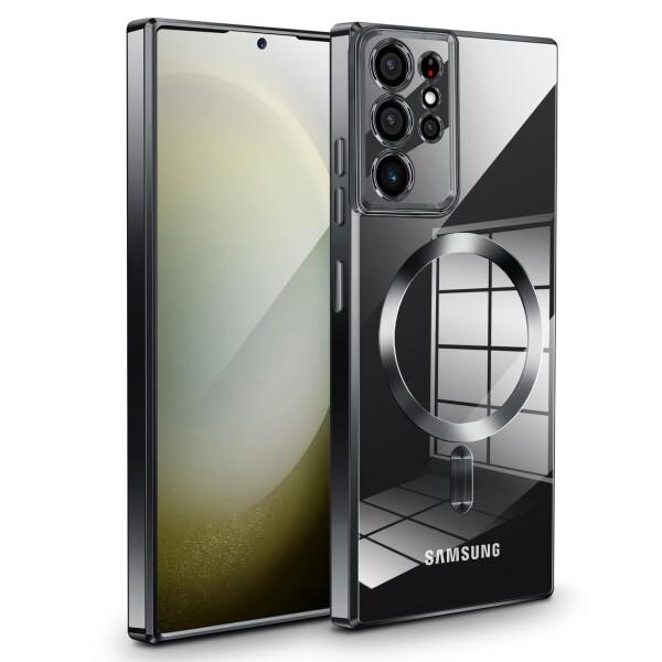 Tgaoleyd Galaxy S21 Ultra 用ケース SCG11 SC-52B ケース クリア メッキ加工 ワイヤレス充電 軽薄型 TPU ソフト ギャラクシー S21 ウルトラ 用スマホカバー 耐衝撃 米軍MIL規格取得 黄変防止...