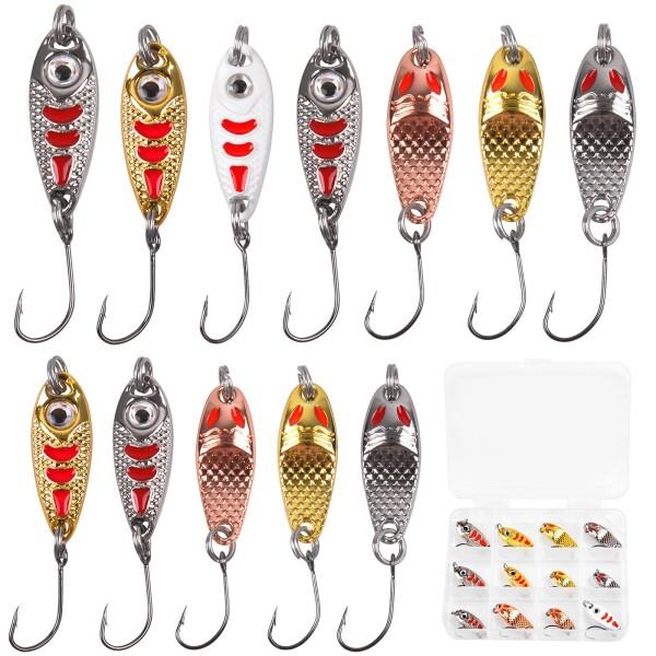 SILANON メタルスプーン 金 銀 セット 4本 亜鉛合金 防錆 小さいスプーン ルアー セット商品コード：66079717328型番：GTQ101-SPOONXHJ-12-JPカラー：2g 2.5 3g 5g 亜鉛合金【12点セットの...