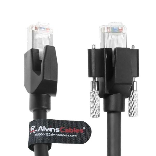 Alvin's Cables GigE Vision カメラ用 CAT6A 工業用イーサネットケーブル 5m ロック付きRJ45 コグネックス キーエンス バスラー ハイクビジョン対応 PoE 防振動 耐屈曲、3M商品コード：6607971...