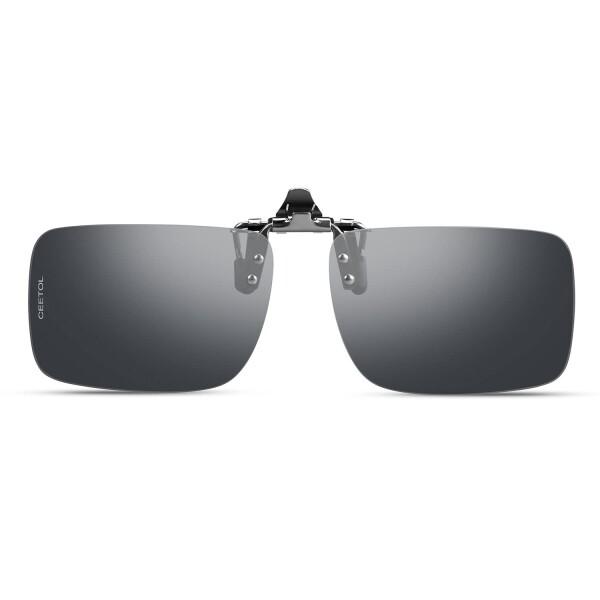 (CEETOL) クリップオン 前掛け偏光サングラス サングラス めがねの上から ワンタッチ装着 スモーク メガネに取り付け ドライブ 釣り スポーツ 運転 uv400 uvカット ゴルフ ランニング 自転車 (グレー)商品コード：6607...