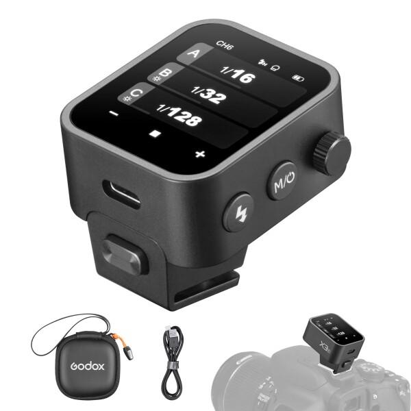 Godox X3-C ワイヤレスフラッシュトリガー OLEDタッチスクリーン 充電式電池 USB-C充電 クイックフィットホットシュー Godox 2.4G X ワイヤレスシステム内蔵 1/8000s HSS TTL TCM 機能 技適マー...
