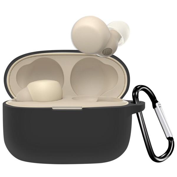 TOORQR For LinkBuds S WF-LS900N ケース カバー linkbuds s wf-ls900n シリコン素材 ケース 保護カバー 防水 防塵 落下防止 キズ防止 全面保護 軽量 カラビナ付き(ブラック)商品コード：...