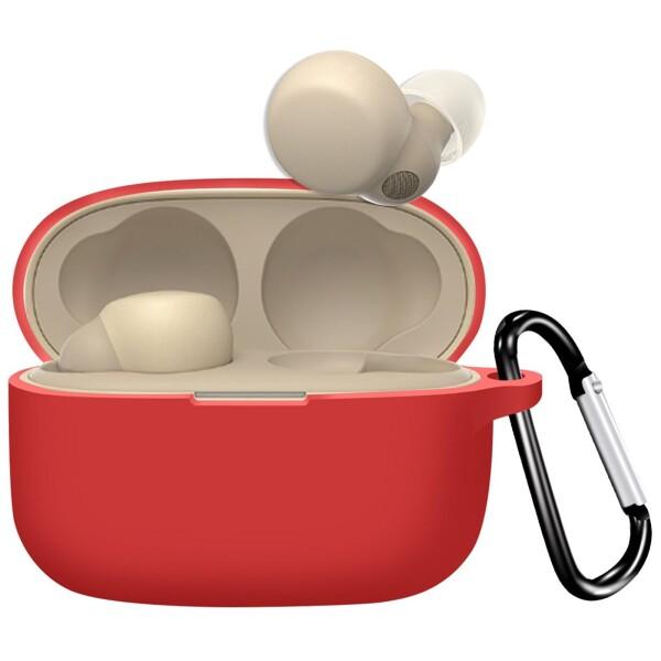 TOORQR For LinkBuds S WF-LS900N ケース カバー linkbuds s wf-ls900n シリコン素材 ケース 保護カバー 防水 防塵 落下防止 キズ防止 全面保護 軽量 カラビナ付き(レッド)商品コード：6...