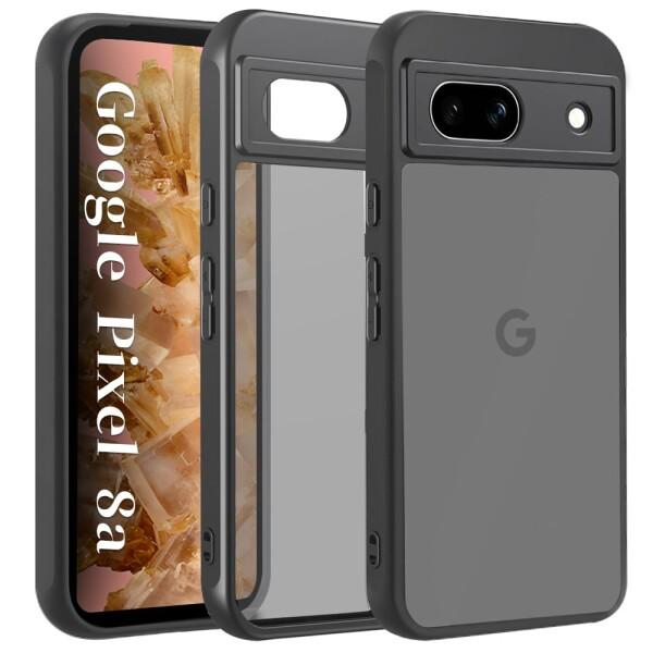 ZXZone for Google Pixel 8a ケース 半透明 マット感ケース 耐衝撃 画面保護 レンズ保護 米軍MIL規格 滑り止め 指紋防止 ストラップホール付き ワイヤレス充電対応 スマホケース グーグルピクセル8a カバー 6...