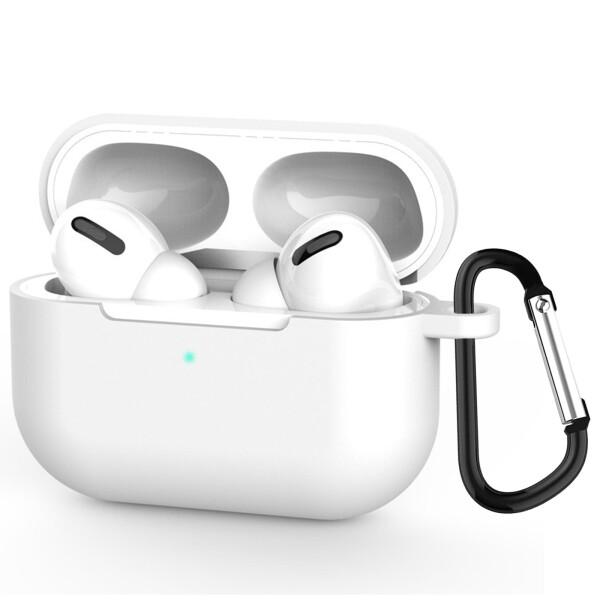TOORQR For AirPods Pro ケース カバー AirPods Pro 第1世代シリコン素材 ケース 保護カバー 防水 防塵 落下防止 キズ防止 全面保護 軽量 カラビナ付き(ホワイト)商品コード：66079719570型番：...
