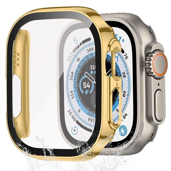 UIUIKA Apple Watch カバー Series Ultra2/Ultra（2023/2022）49mm 対応 アップルウォッチ用 ケース 防水 一体型 新デザイン 3D直角エッジ Apple Watch ケース対応 全面保護 超...