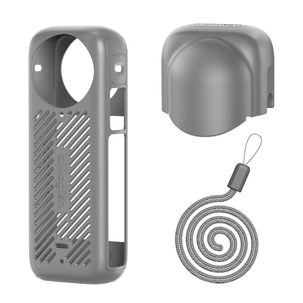 MAXOLA Insta360 X4対応シリコンケース 傷防止、防塵、耐久性保護カバー シリコンカバー (ボディカバー+レンズカバー（黒）)商品コード：66079719805型番：GJBHTカラー：ボディカバー+レンズカバー（黒）Insta...