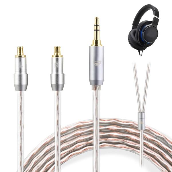 okcsc JBX ヘッドホンケーブル A2DC リケーブル イヤホン・ヘッドホン用 Audio-Technica用 ATH-ADX5000・ESW950・SR9・AP2000TI・ATH-AWAS・ATH-WP900に適合 OFC 4芯 ...