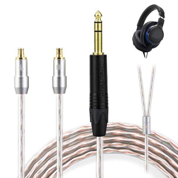 okcsc JBX ヘッドホンケーブル A2DC リケーブル イヤホン・ヘッドホン用 Audio-Technica用 ATH-ADX5000・ESW950・SR9・AP2000TI・ATH-AWAS・ATH-WP900に適合 OFC 4芯 ...