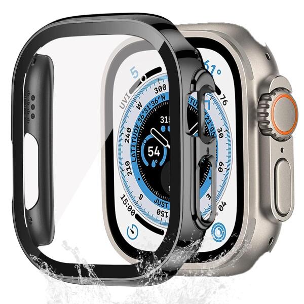 UIUIKA Apple Watch カバー Series Ultra2/Ultra（2023/2022）49mm 対応 アップルウォッチ用 ケース 防水 一体型 新デザイン 3D直角エッジ Apple Watch ケース対応 全面保護 超...