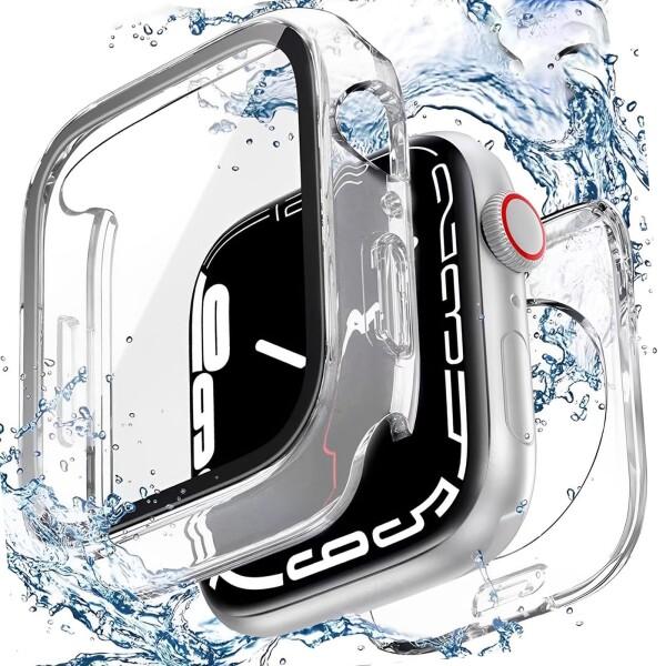 TOORQR対応 Apple Watch ケース アップルウォッチ カバー Series 9/8/7 41mm 360度全面防水 バンド 水泳・スポーツ専用 Apple Watch カバー 一体型 防水ケース日本旭硝子材 二重構造 装着簡単...
