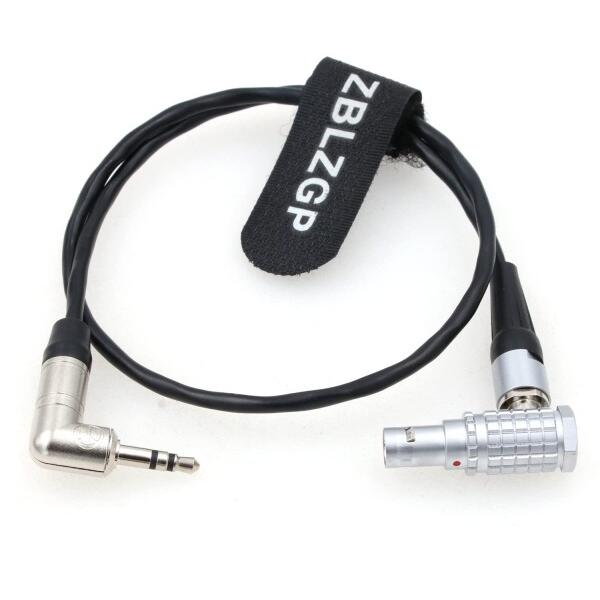 ZBLZGP Tentacle Syncサウンドデバイス用タイムコードケーブル 3.5mm TRSからライトアングル0B 5ピンオスへ送信商品コード：66079720339型番：01カラー：ブラック標準5ピンコネクタを使用するタイムコードジ...