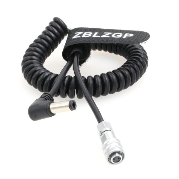 ZBLZGP DC 2.5mm - Weipu SF610 2ピンメス電源ケーブル BMPCC 4K Blackmagic Pocket Cinema 4Kカメラ用 (コイル状ケーブル、エルボーDC2.5mm)商品コード：660797203...