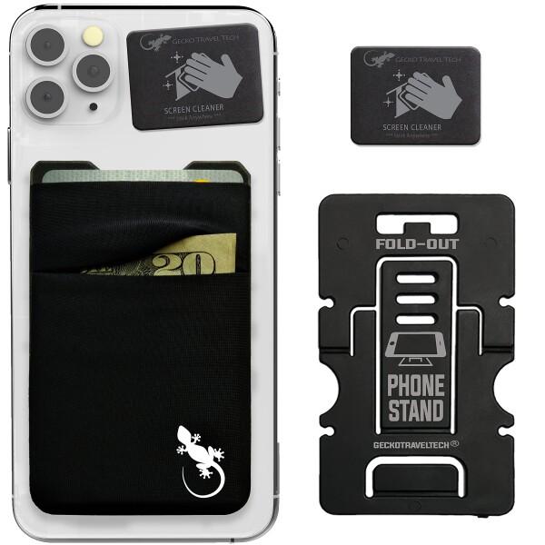 Phone Wallet - Double Pocket - Card Holder (BLACK WHITE)商品コード：66079720979型番：GTT-G6カラー：BLACK WHITEGECKOの携帯電話ウォレットセットには、財布...