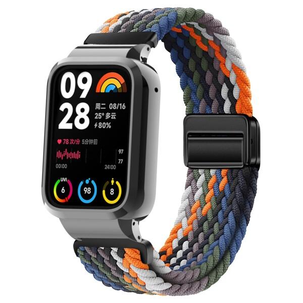 (ULIGADUO) 交換用バンド For Xiaomi Band 8 Proに対応 保護ケース一体型 マルチカラーのナイロン編組 マグネットクラスプ (デニムカラー)商品コード：66079721004カラー：デニムカラー【ナイロン製】この...