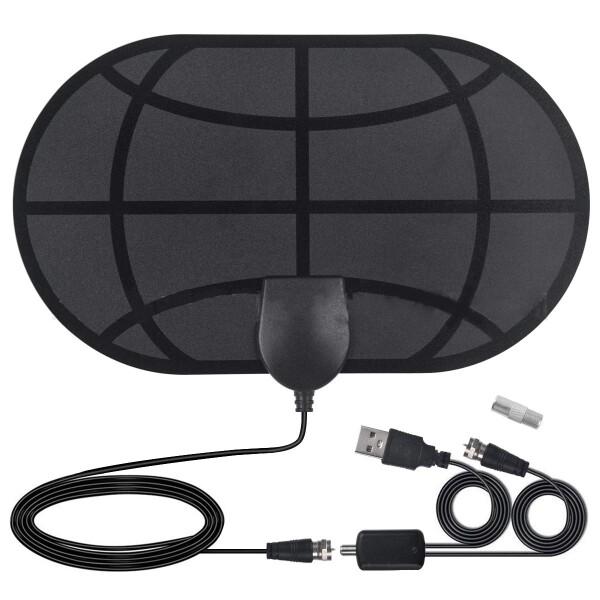 WINGONEERミニデジタルテレビアンテナ50マイルレンジ信号増幅器F-TV互換HDTV屋内4K DVB-T2 ATSCアンテナ商品コード：66079721239型番：2340[フルHDチャンネルを無料で視聴]ローカルニュース、子供、スポ...