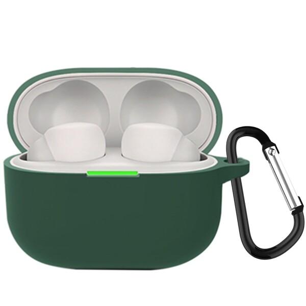 TOORQR For LinkBuds S WF-LS900N ケース カバー linkbuds s wf-ls900n シリコン素材 ケース 保護カバー 防水 防塵 落下防止 キズ防止 全面保護 軽量 カラビナ付き(グリーン)商品コード：...