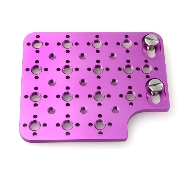 HangTon ARRI ALEXA Mini LF Teradek Vaxis Rig用カメラチーズプレートサイドマウント ワイヤレスレシーバーフォローフォーカスモーター 3/8インチ1/4インチネジ (パープル)商品コード：660797...