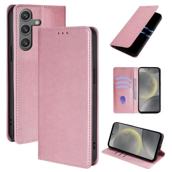Galaxy S24 / SC-51E / SCG25 ケース 手帳型 Samsung ギャラクシーs24 財布型 カバー カードポケット付き SUGOIDAN 携帯ケース カード レザー スタンド機能 ストラップホール付き（ピンク）商品コ...