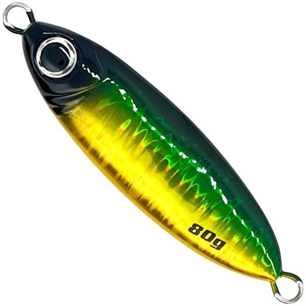 Allgu メタルジグ 伍号 ゴゴウ 80g グリキン ゼブラグロー ジギング ルアー スロージグ スロージギング商品コード：66079721912型番：Allgu-5go-80-1-FBAサイズ：80g [フック無し]カラー：グリキン ゼ...