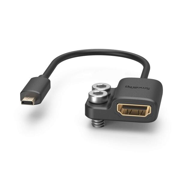 SmallRig Micro HDMI-D to HDMI-A変換アダプター Micro HDMI-DM（オス） ＆ HDMI-AF（メス）アダプターケーブル A7R IV &amp; A7RIII &amp; A7III &amp; A7...