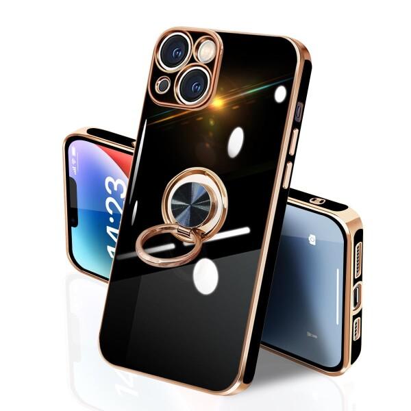 JOUMIN YAO For iPhone 14 ケース リング付き イフォン14 用 リング TPU カバー 全面保護 耐衝撃 スマホケース 適用する iPhone 14 360°回転 スタンド機能 携帯カバー 車載ホルダー対応 ストラッ...