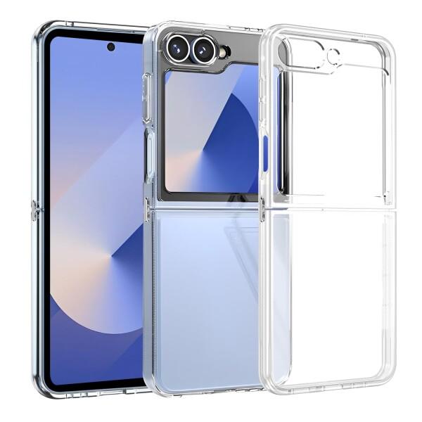 Kakuki for Galaxy Z Flip6 ケース ギャラクシーZ FLip6 SC-54E クリア ソフトカバー ストラップホール付 透明TPU レンズ保護 薄型 指紋防止 黄変防止 落下防止 軽量 全面保護カバー (Galaxy...